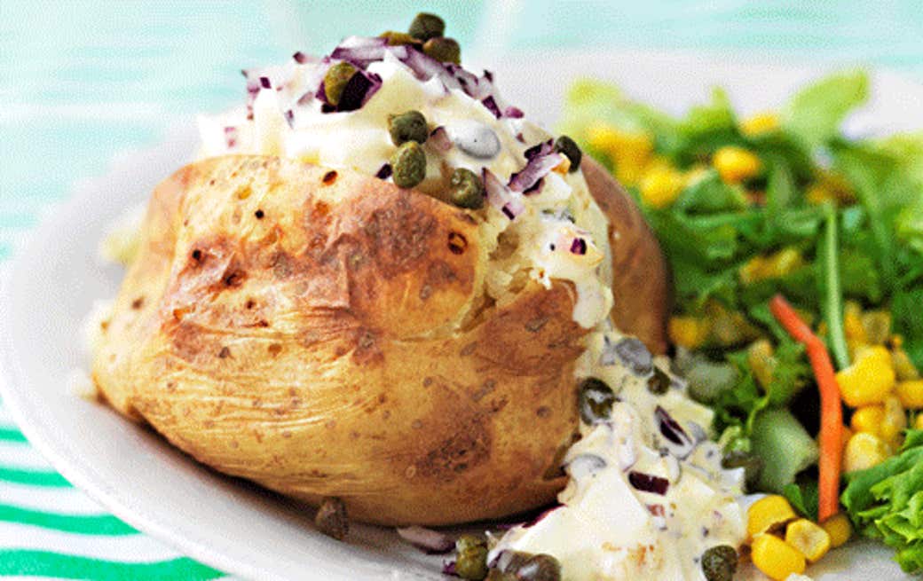 Bakad potatis med äggröra - DN.se