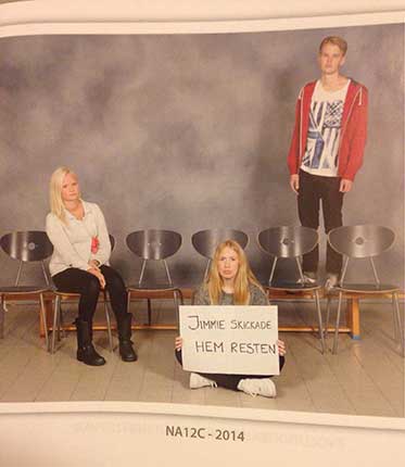 Gymnasieklassens anti-SD-foto viralt - DN.SE