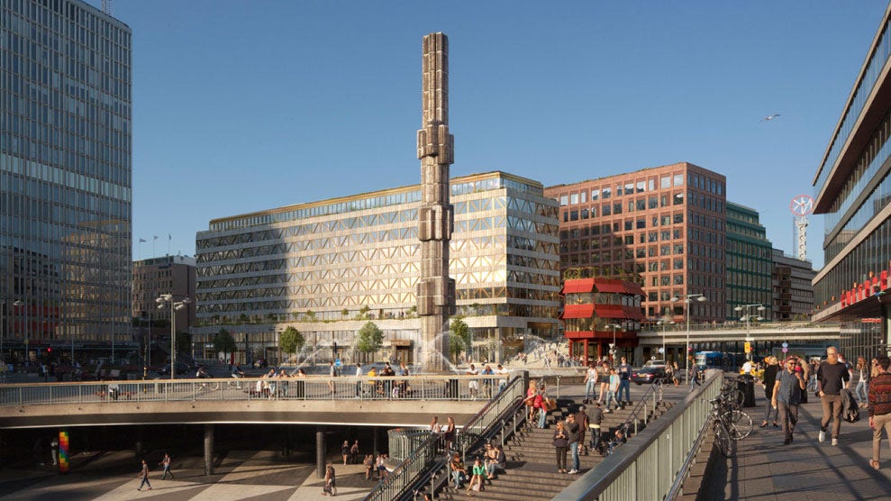 Sittvänlig trappa och kaféhus planeras vid Sergels torg - DN.se
