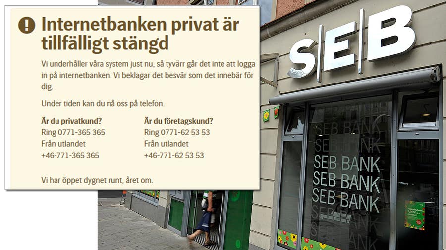 SEB:s internetbank nere