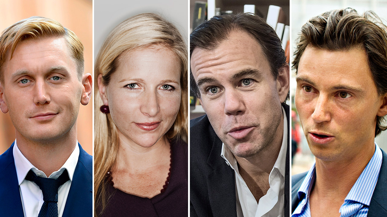 Filip Tysander, Karl-Johan Persson och Cristina Stenbeck göder den ...