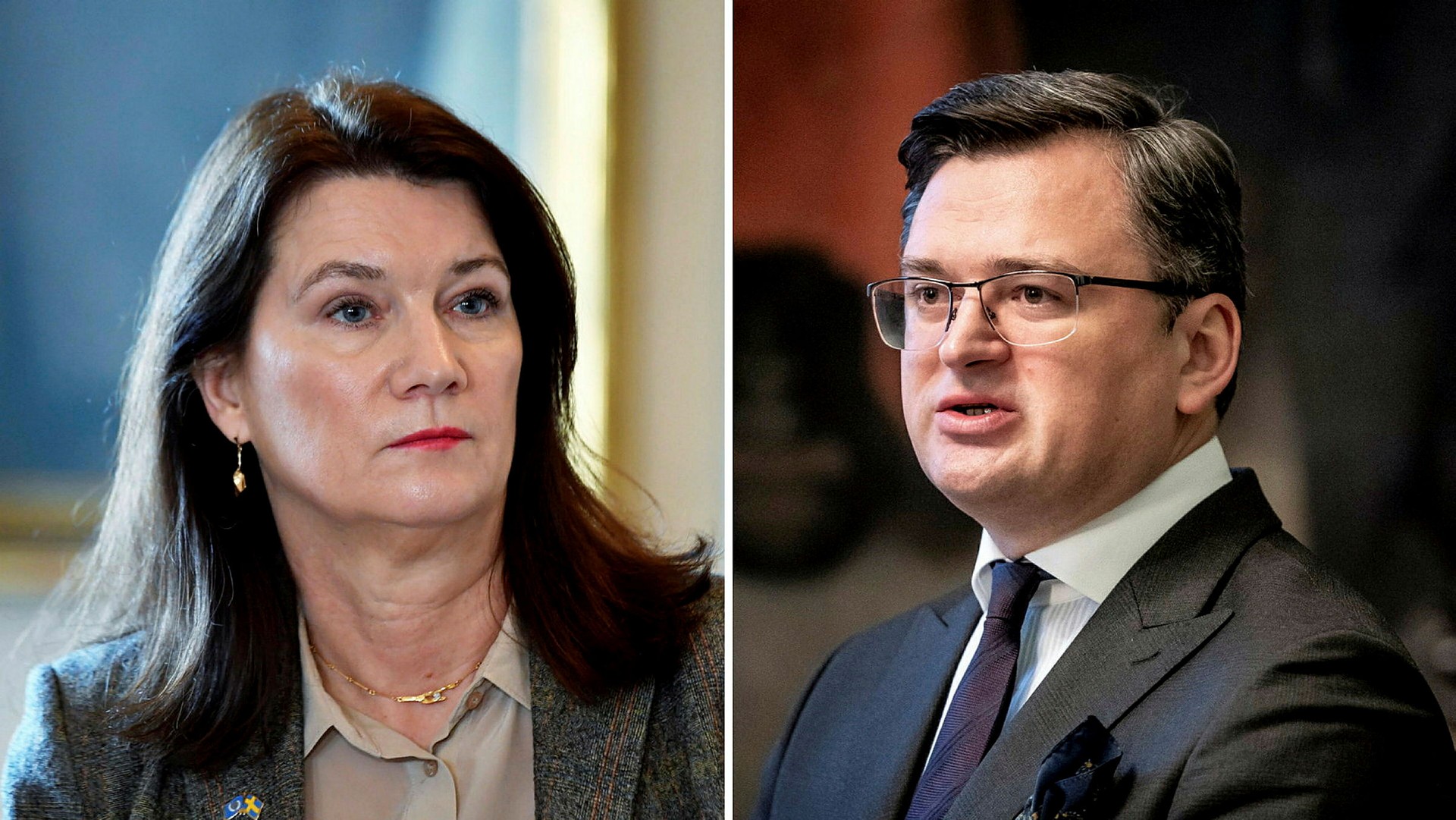 Ukrainas utrikesminister ber Sverige om ökat sanktionstryck