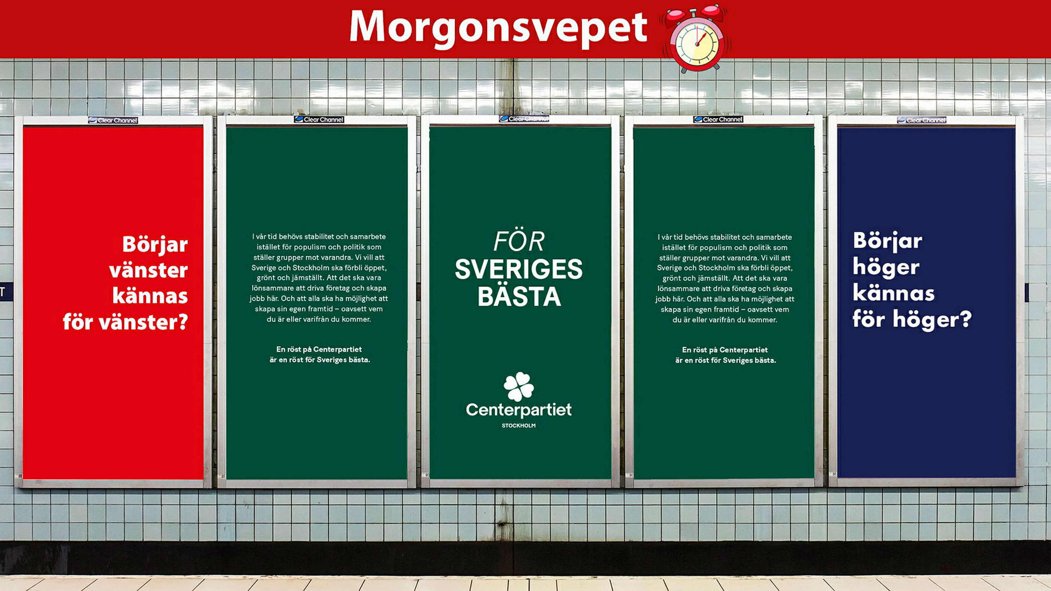 Centern lanserar tunnelbanekampanj – ska visualisera mittenposition ...